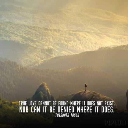 True Love Cannot Be Found Where It Does Not Exist. Torquato Tasso.