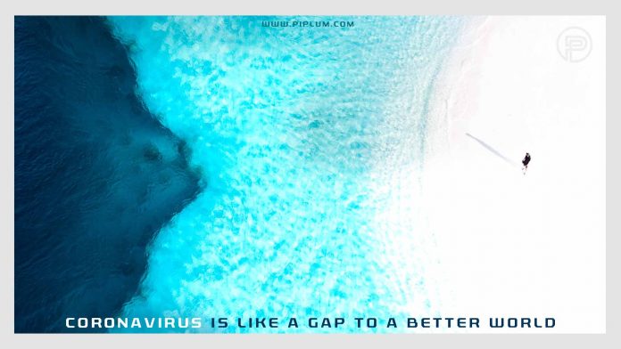 Face Covid-19 With A Smile. Inspirational Coronavirus Quotes. Be Positive!